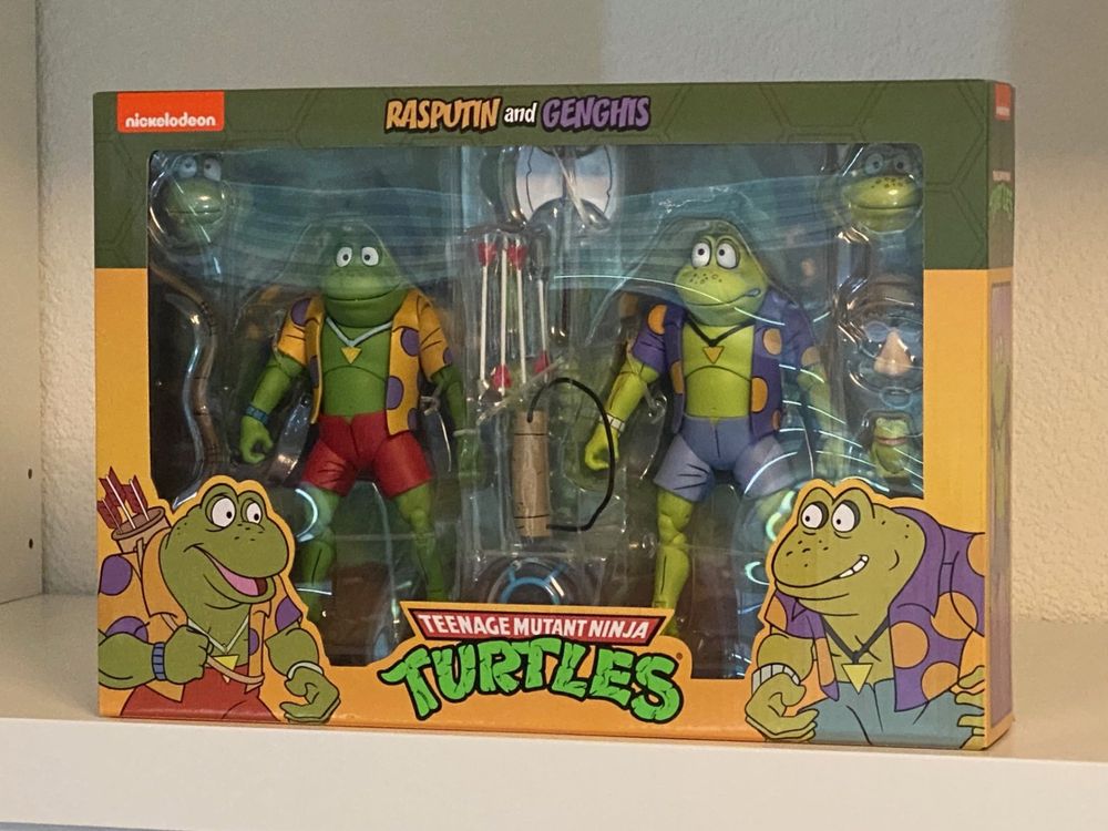 NECA Teenage Mutant Ninja Turtles Rasputin und Genghis Frog (Neu und ...