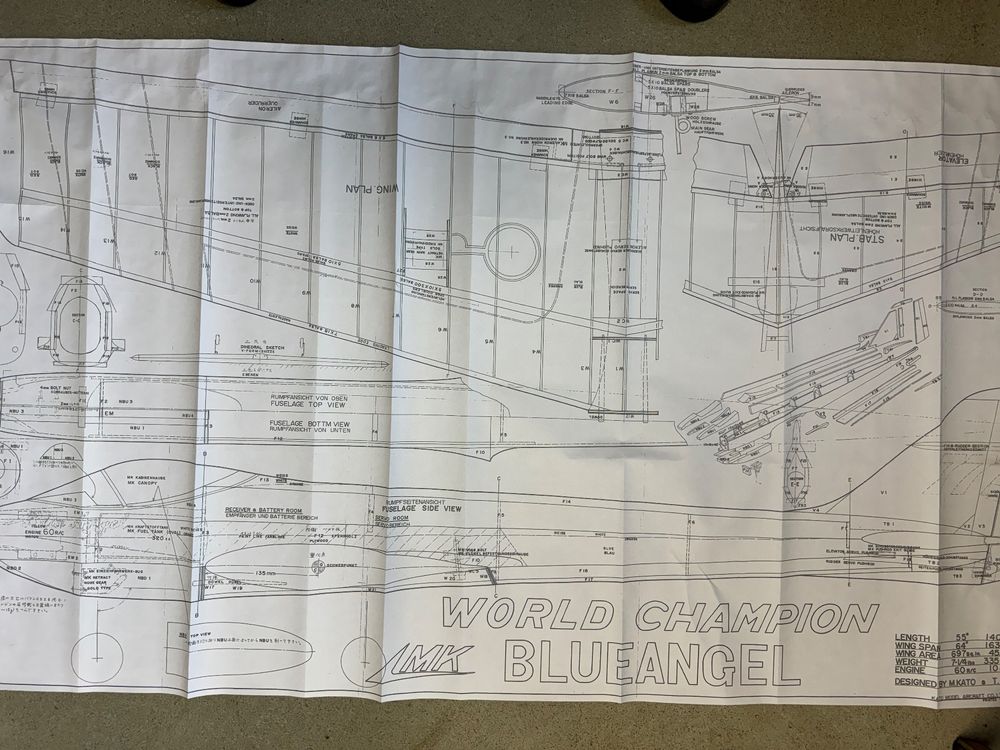 Bauplan des legendären "BLUE ANGEL" von M.Kato (Gebraucht) in ...
