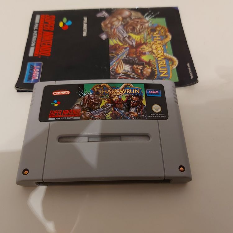 Shadowrun Super Nintendo SNES Spiel + Anleitung Pal Version (Gebraucht ...