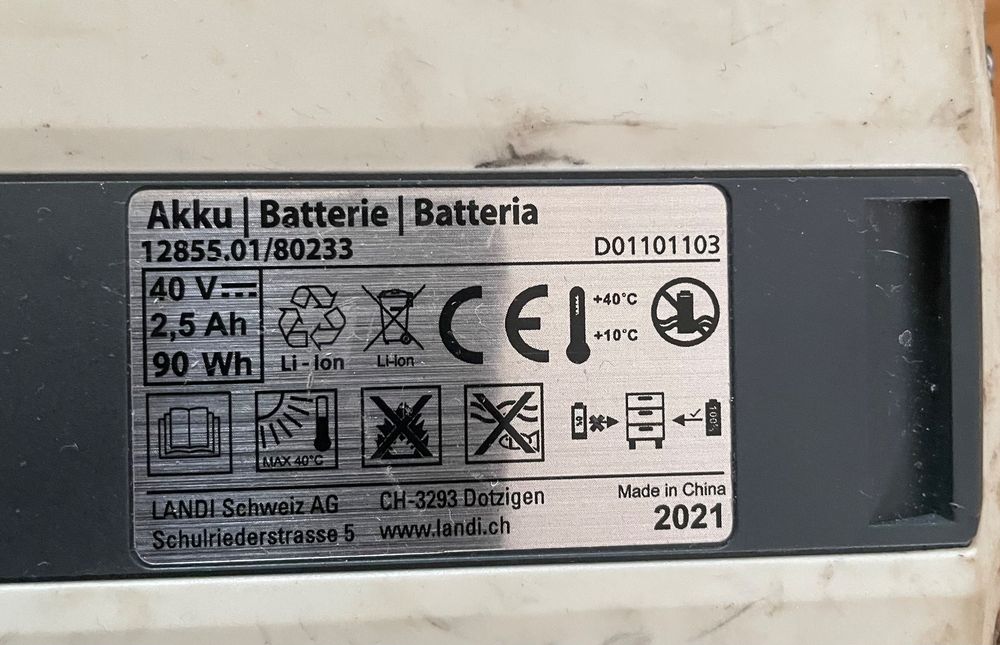 Schnell Ladegerät Okay plus Lithium-Ionen Akku Okay 40 V (Neu (gemäss ...