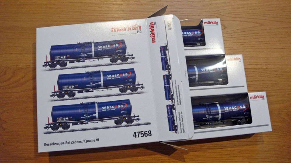 Märklin 47568 - 3-teil. Kesselwagen-Set "Wascosa" - NEU/OVP | Kaufen ...