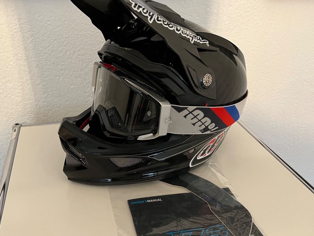 Troy Lee Designs D3 Carbon Helm inkl. 100% Brille (Gebraucht) in für ...