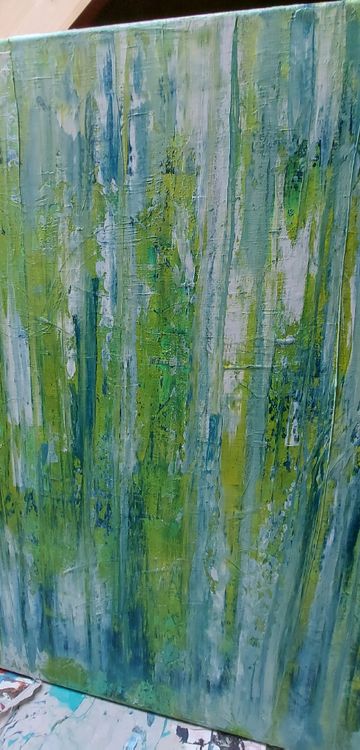 Gemälde Abstrakte Wiese von mir selbstgemalt 60×70 | Kaufen auf Ricardo