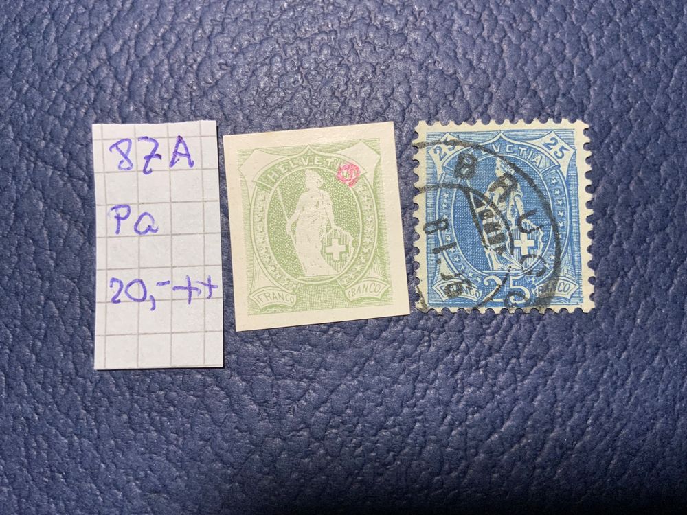 Briefmarken Schweiz Stehende Helvetia 87A PA O (Gebraucht) in Binningen ...