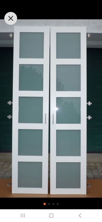 2 Türen BERGSBO weiss/Frostglas von IKEA, 50x229 cm (Gebraucht) in ...