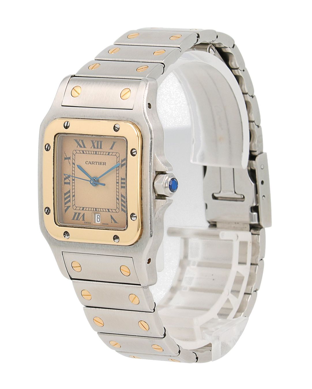 Cartier Santos Galbée 187901 Men's Quartz Champagne Dial (Gebraucht) in ...