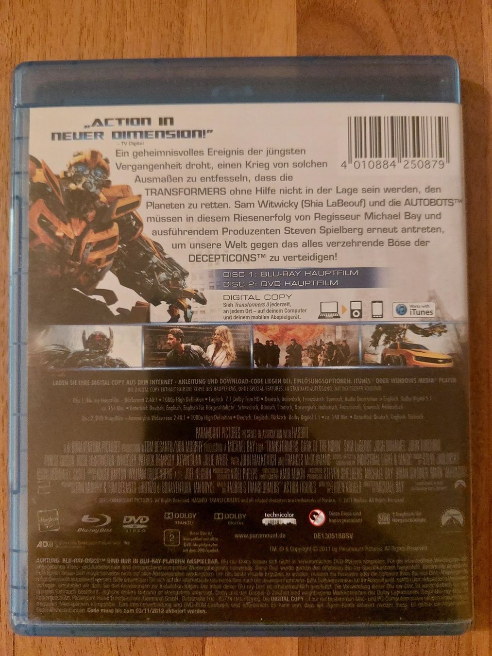 DVD - Transformers 3 Dark of the Moon (keine Blu Ray) (Gebraucht) in ...