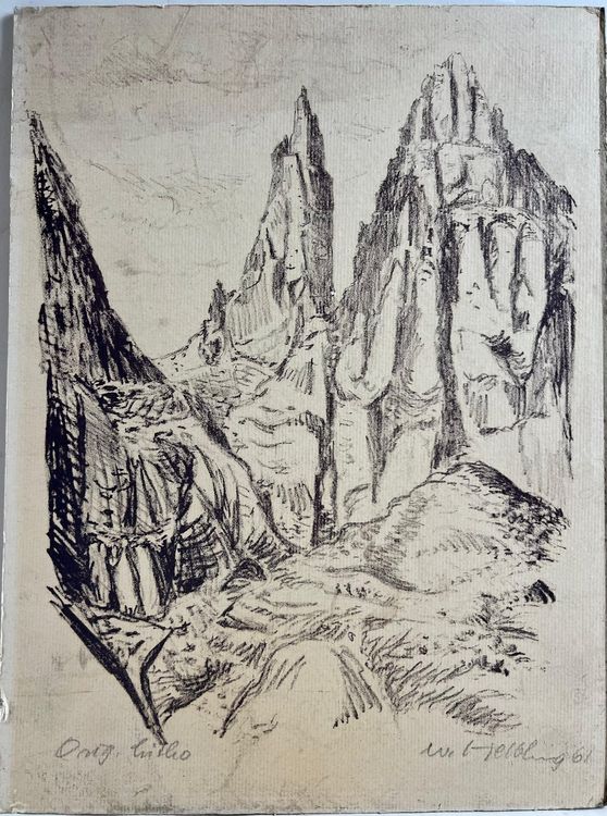 Berglandschaft Grapfik/Lithogrpahie Signiert. (Gebraucht) in Neuhausen am Rheinfall für CHF 10 ...