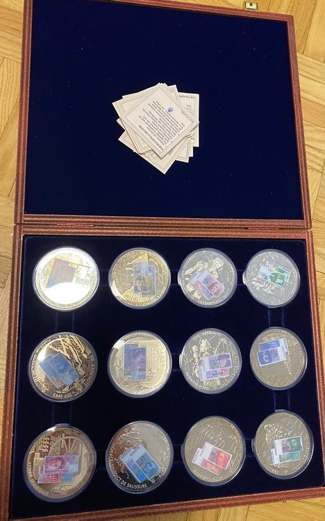 12 x Banknoten (Medaillen) der Schweiz mit Box und Zert. (Gebraucht) in Schlieren für CHF 68 ...