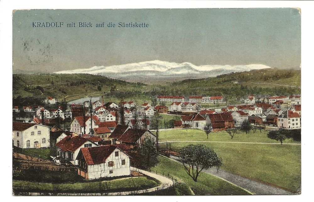 Kradolf (TG) Dorfpartie mit Blick auf Säntis - Alpstein 1914 (Gebraucht ...