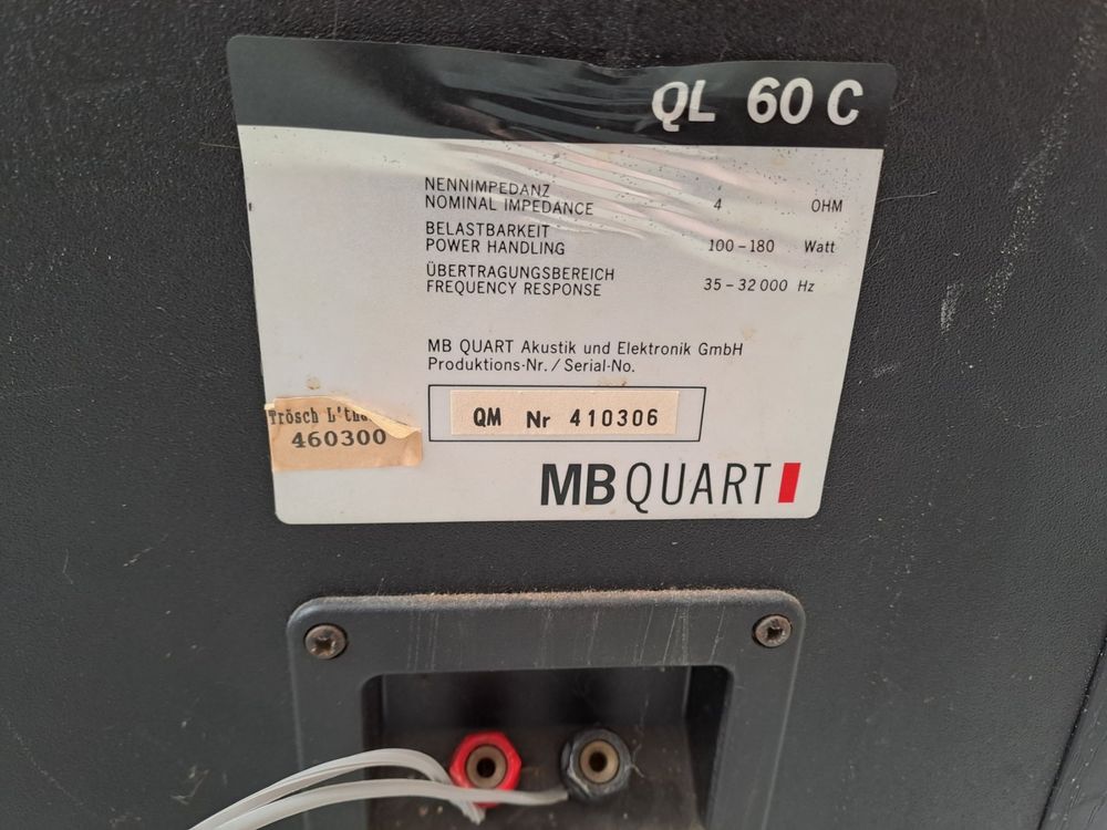 MB QUART (High End?) Standlautsprecher, 21kg je Stk.!!! | Kaufen auf Ricardo