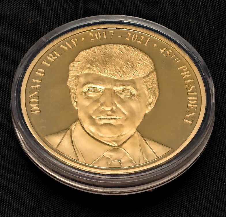 Gedenkmünze "Donald Trump 2017 - 2021 - Präsidenten der USA" (Neu ...