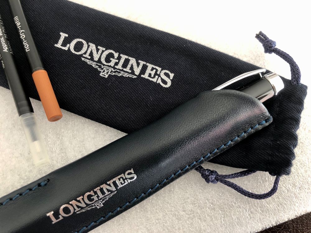 LONGINES original ball point pen with leather Etui & refill (Neu und ...