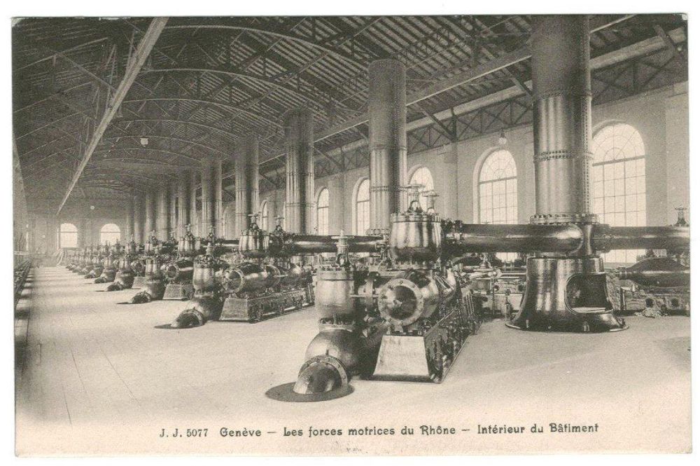 AK Genève - Les forces motrices du Rhône 1912 (Gebraucht) in Zürich für ...