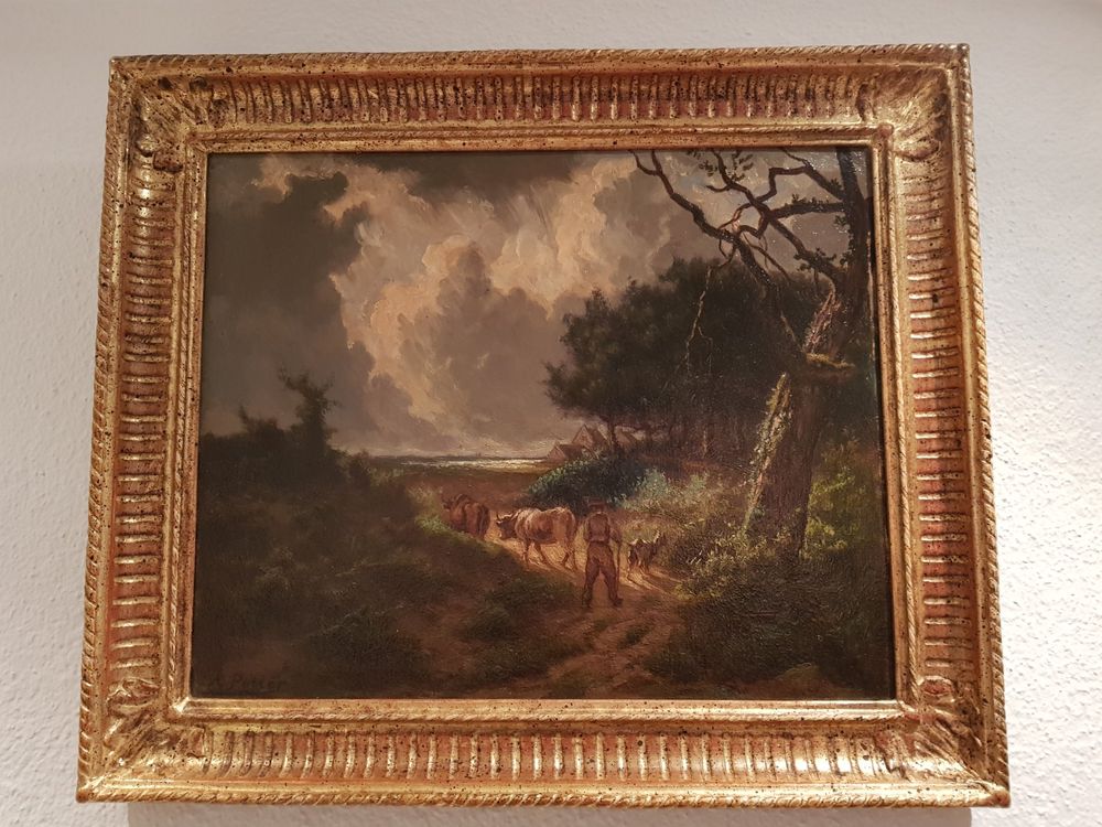 Tableau signé Adolphe Potter, peintre Suisse du 19ème siècle (Gebraucht ...