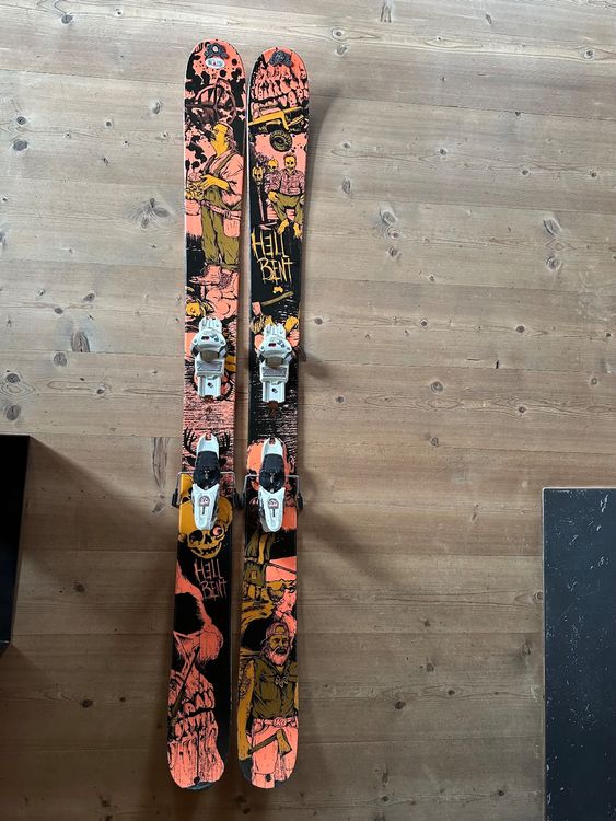 Freeride Ski K2 Hellbent Freeski Powder mit Markerbindung (Gebraucht ...