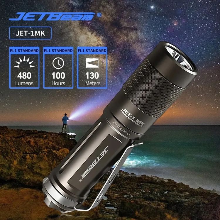 Jetbeam Jet-1 MK EDC Taschenlampe mit Max 480 Lumen (Neu und ...