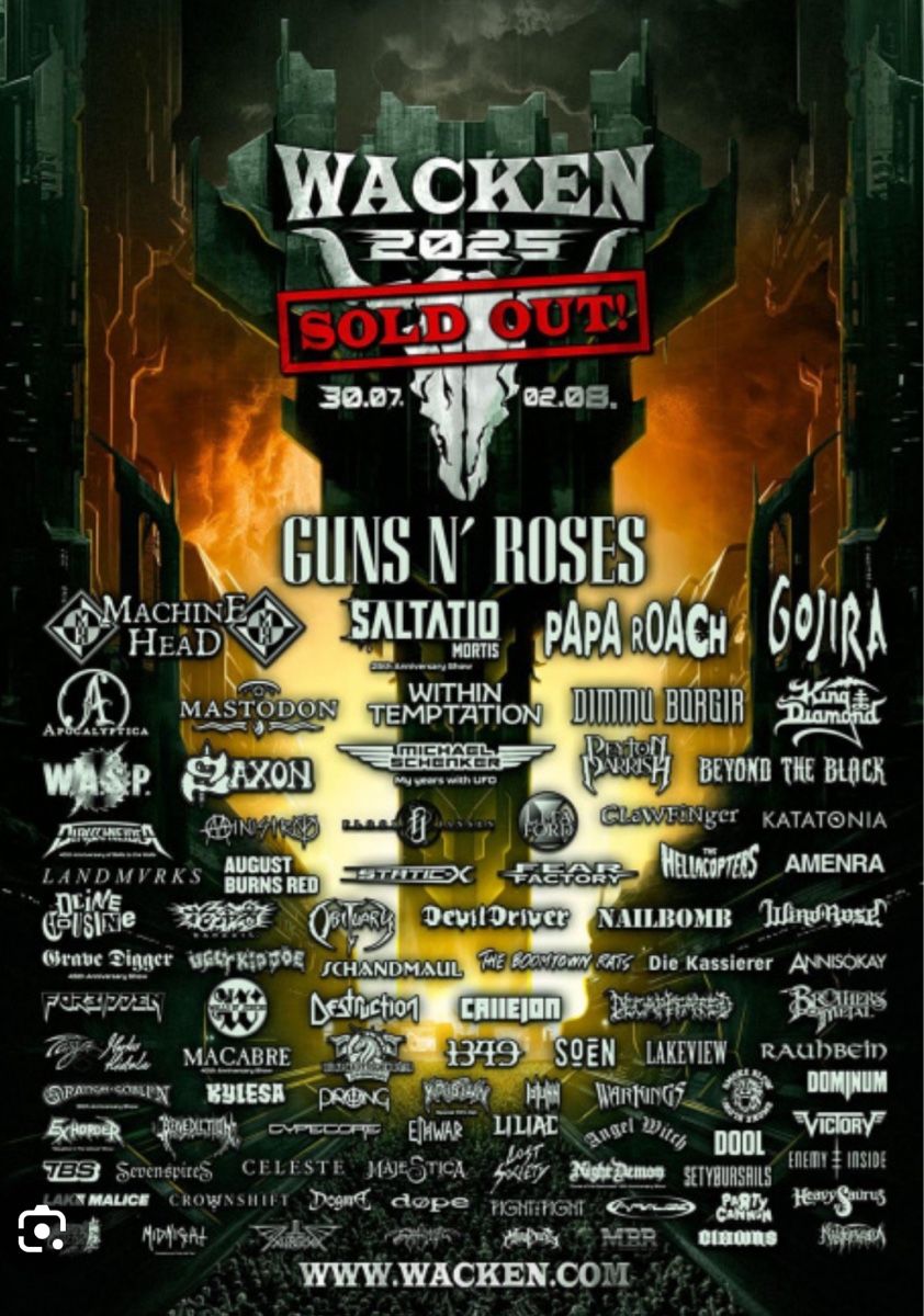 Pass 4 jours - WACKEN W:O:A 2025 festival Rock (Neu und ...