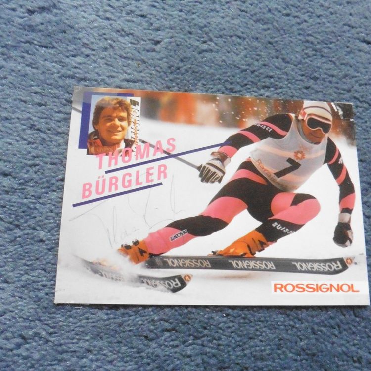 Thomas Bürgler,Foto,Autogramm,80-er J.,Rossignol,Uvex (Gebraucht) in ...