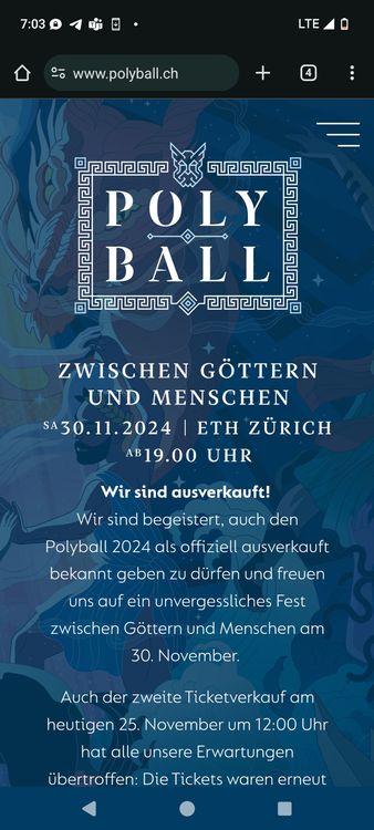 2 Polyball Tickets (Neu und originalverpackt) in Zürich für CHF 200 – nur Abholung auf Ricardo ...