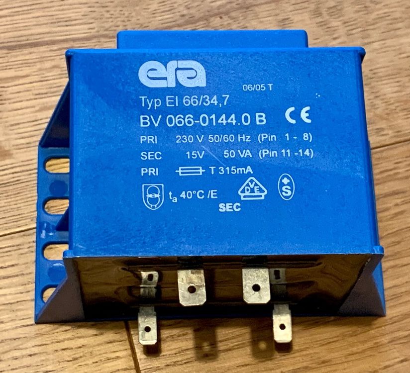 Transformator 220V - 15Volt /3,3 Amp. (Neu und originalverpackt) in ...