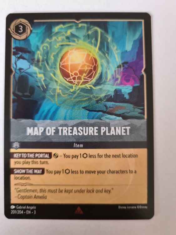 Lorcana, Map of Treasure Planet, 201/204-EN-3 FOIL (Neu (gemäss Beschreibung)) in Sachseln für ...