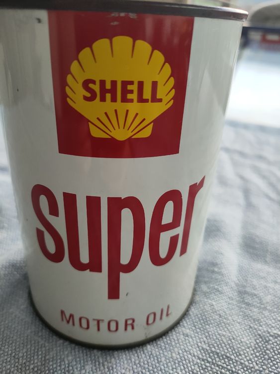 Vintage Shell Super Motor 1 L Oil Dose - Rarität für Sammler (Gebraucht ...
