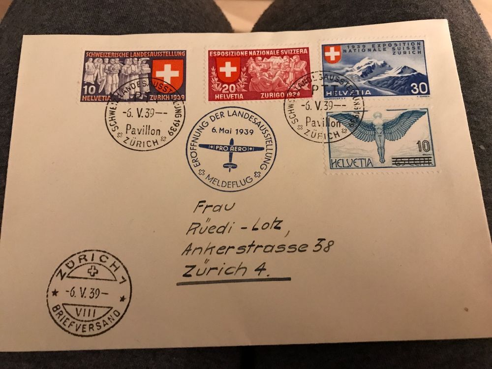 Schweizer Flugpost Karte 1939 | Kaufen auf Ricardo