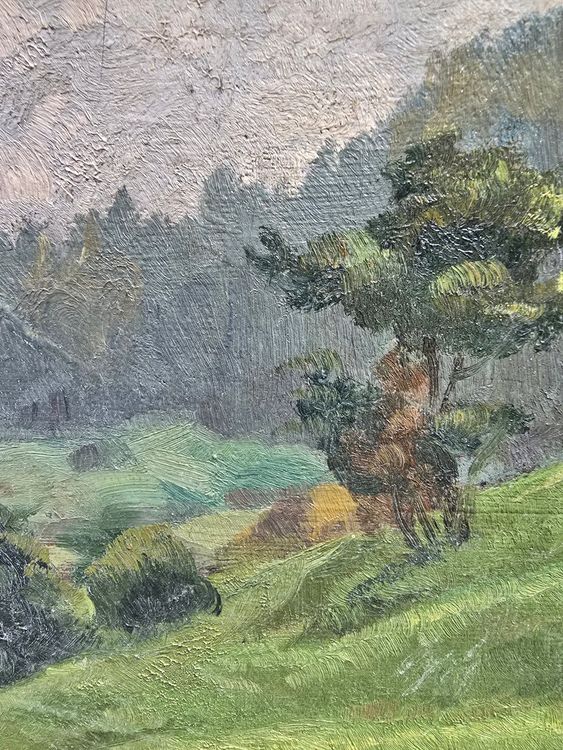 André Chiodo, Oel auf Holz, "Environs de Pontarlier le soir" (Gebraucht ...