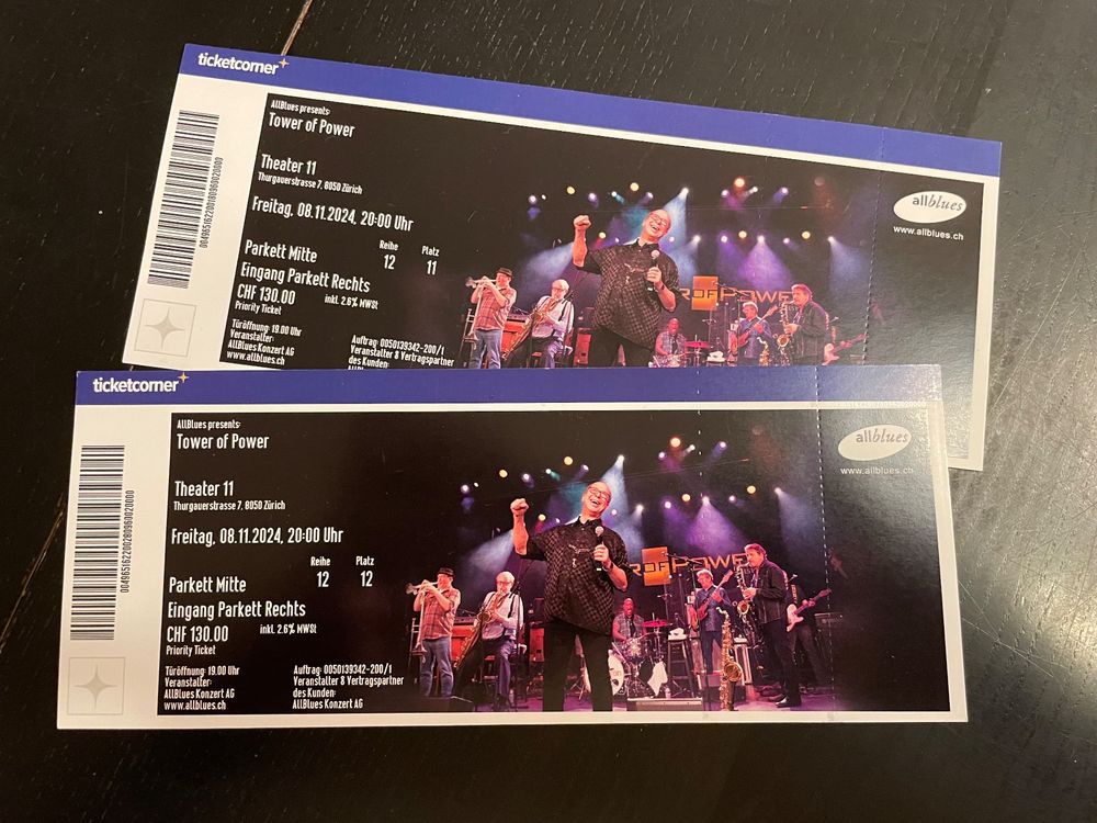 Tower of Power Tickets (Gebraucht) in Thalwil für CHF 150 – mit ...