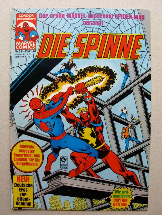 Die Spinne Nr. 31 Spider-Man & Captain Britain (Gebraucht) in ...