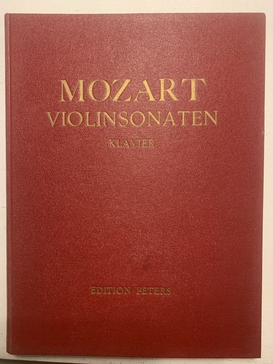 Noten: Mozart Violinsonaten, Klaviernoten, Edition Peters (Gebraucht ...