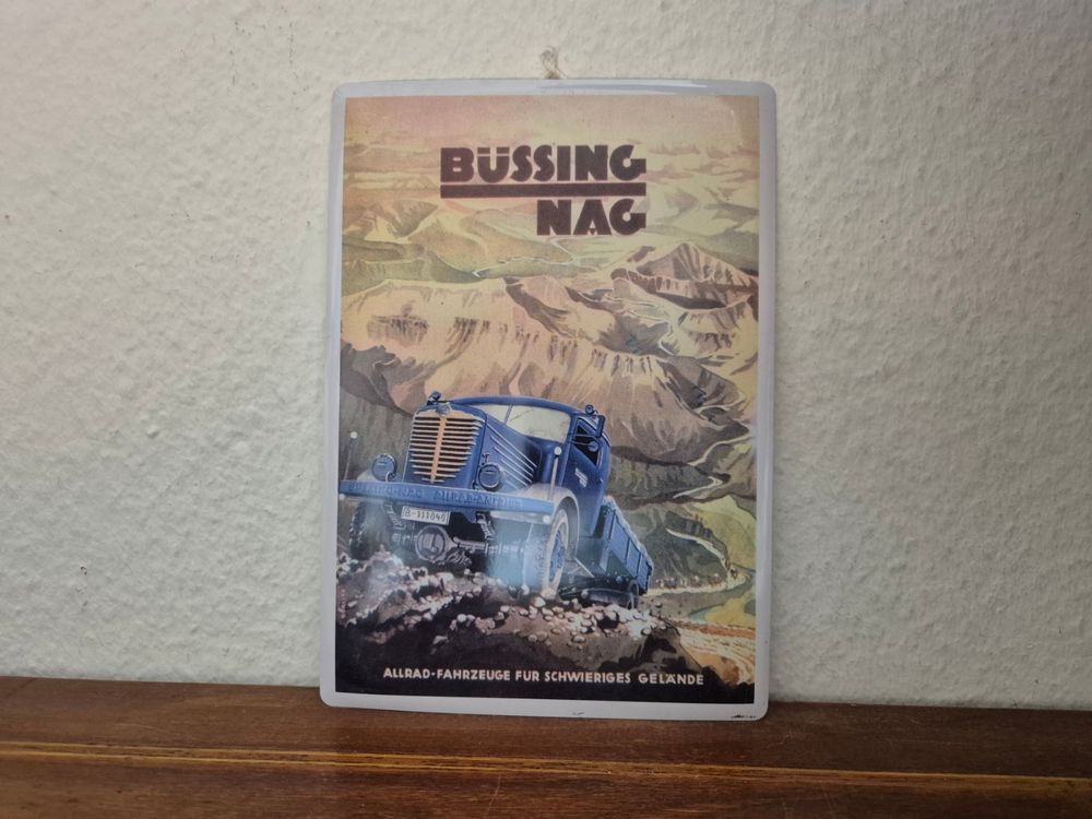 Blechschild Büssing Nag Werkstatt Service Schild Blech Retro (Gebraucht ...