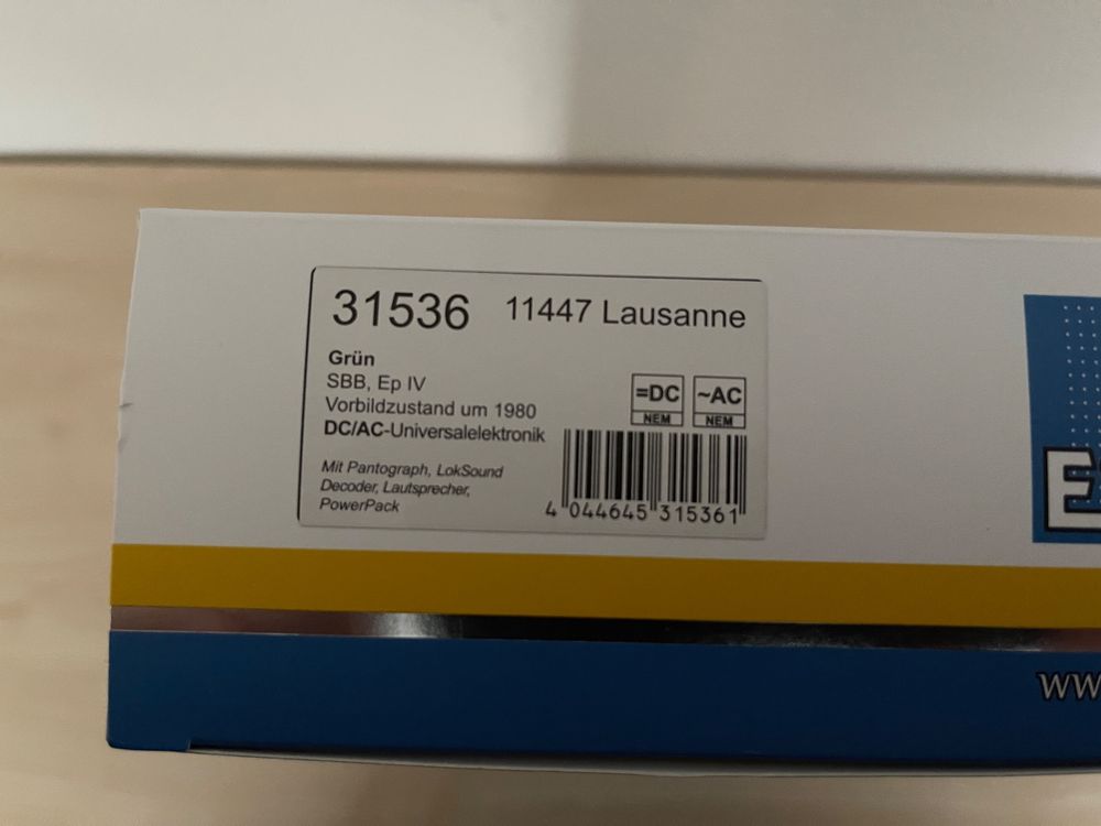 ESU Ae 6/6 grün SBB Art 31536 AC/DC (Neuf avec emballage d'origine) à ...