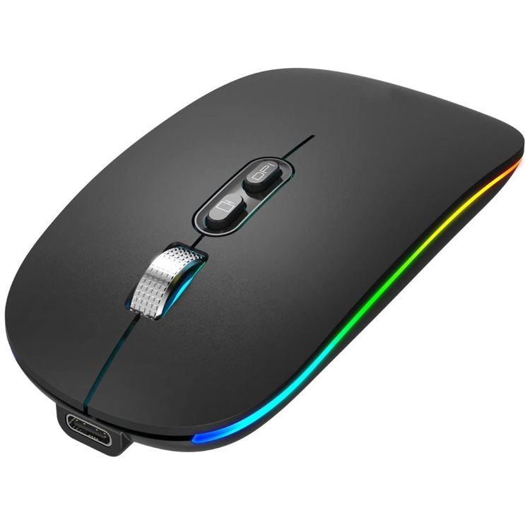 Dual Mode Bluetooth Computer Akku Maus LED RGB USB-C (Neu und ...