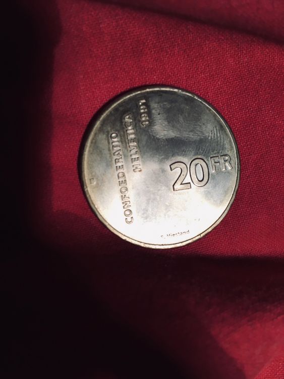 Gedenkmünze 20 Fr 1991 Confoederatio Helvetica | Kaufen auf Ricardo