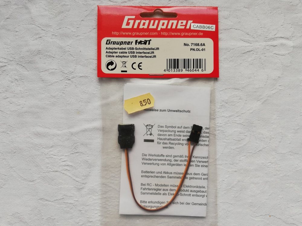 Graupner HOTT Adapterkabel USB-Schnittstelle/JR (Neu und originalverpackt) in Flüh für CHF 5 ...