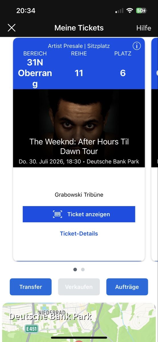 2x The Weeknd: After Hours Til Dawn Tickets (Neu und originalverpackt ...