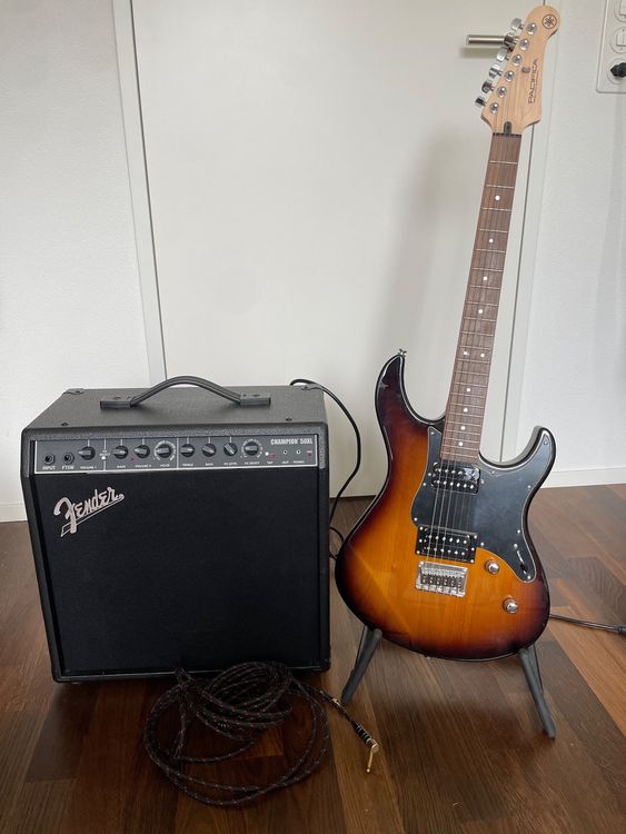 E-Gitarre Yamaha Pacifica +Verstärker Fender Champion 50 XL | Kaufen ...