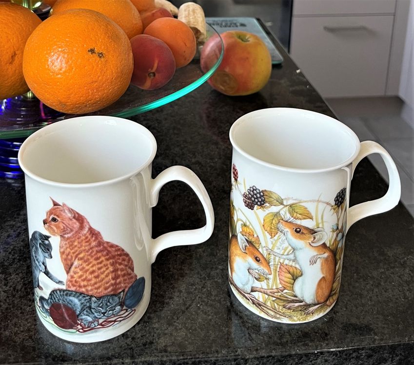 Roy Kirkham Fine Bone China 2 Henkeltassen Cat, Woodland | Kaufen auf ...