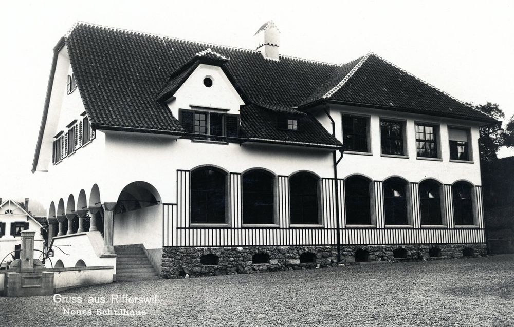 Rifferswil neues Schulhaus 1910 889 (Neu (gemäss Beschreibung)) in ...