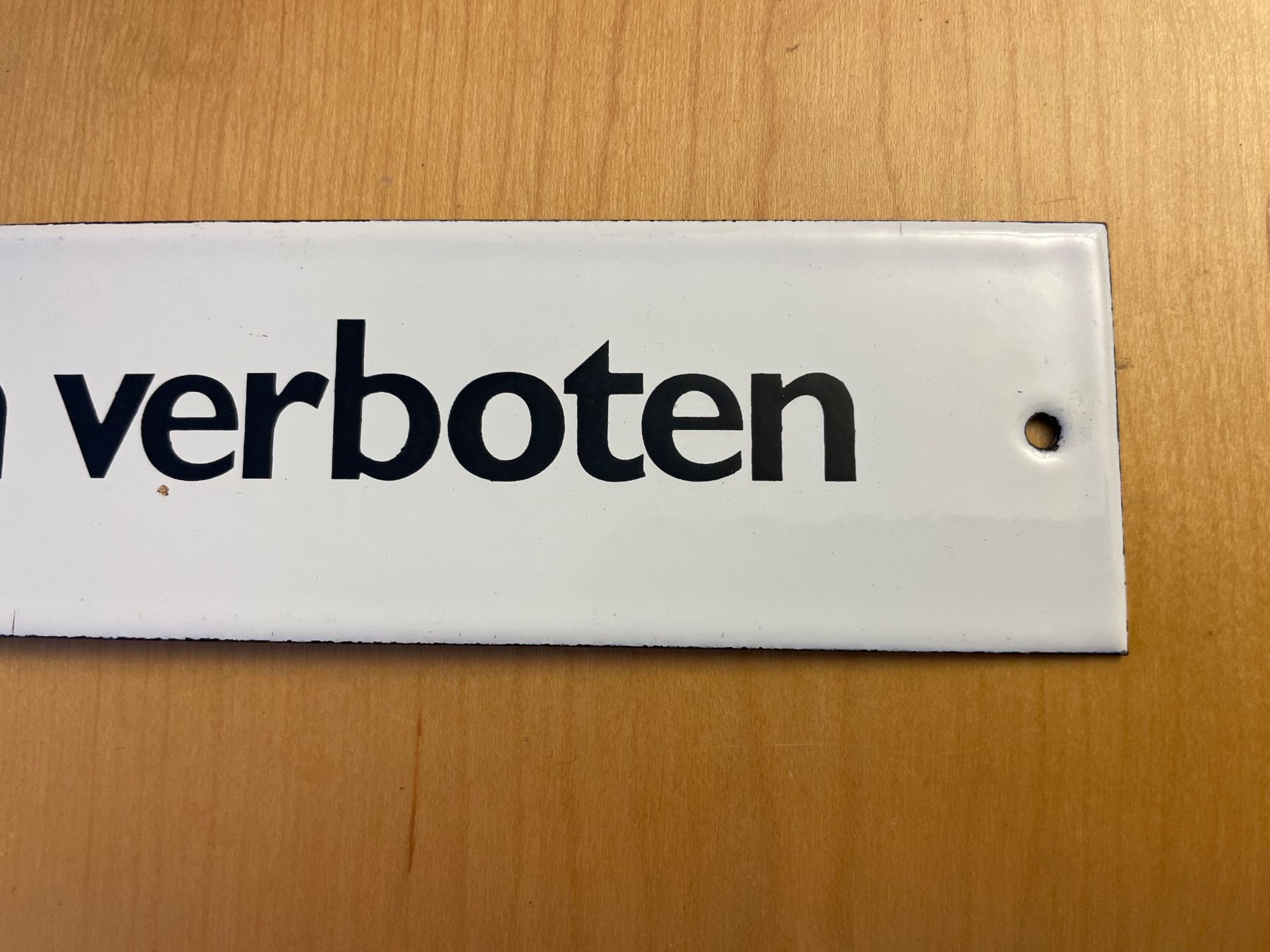 Vintage Hinweisschild „Rauchen verboten“ aus Email ca. 1980 (Gebraucht ...