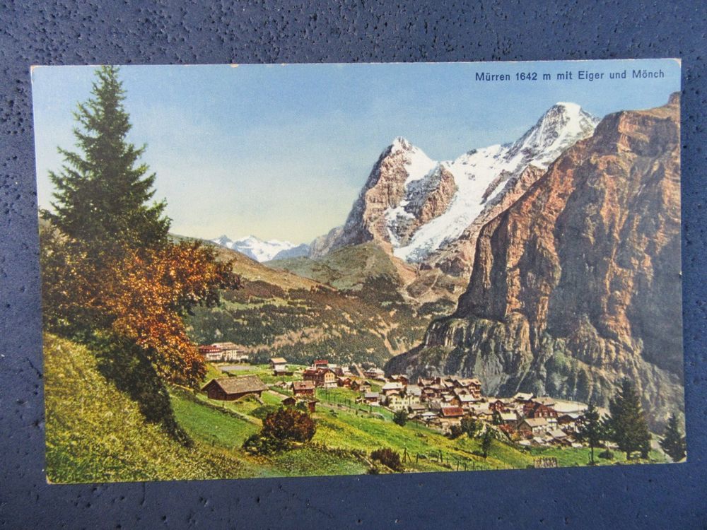 AK BEO MÜRREN MIT EIGER UND MÖNCH VOGELSICHT | Kaufen auf Ricardo