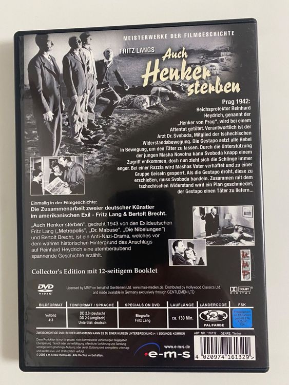 Fritz Lang - Auch Henker sterben - Must-have für Filmfans (Gebraucht ...