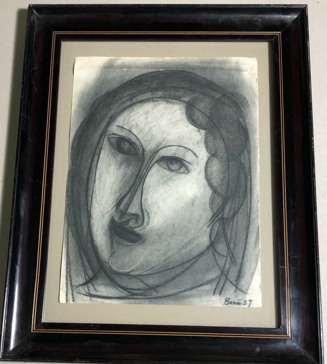 Interessante Kohle Zeichnung Signiert | Kaufen auf Ricardo