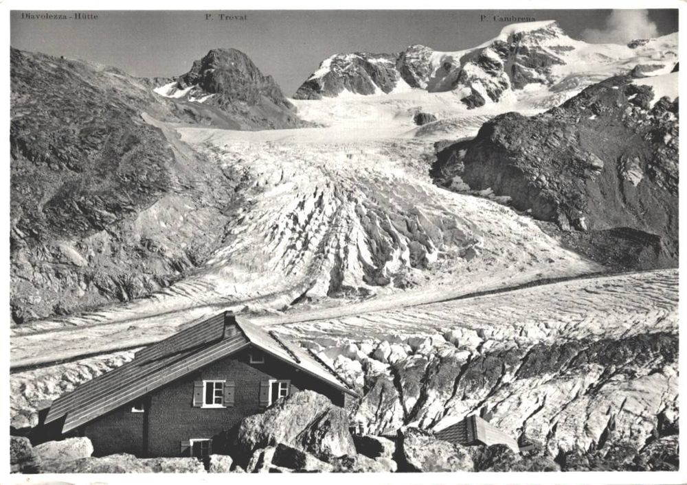 Boval Hütte mit Hüttenstempel gel. 1963, Gletscher riesig! (Gebraucht ...