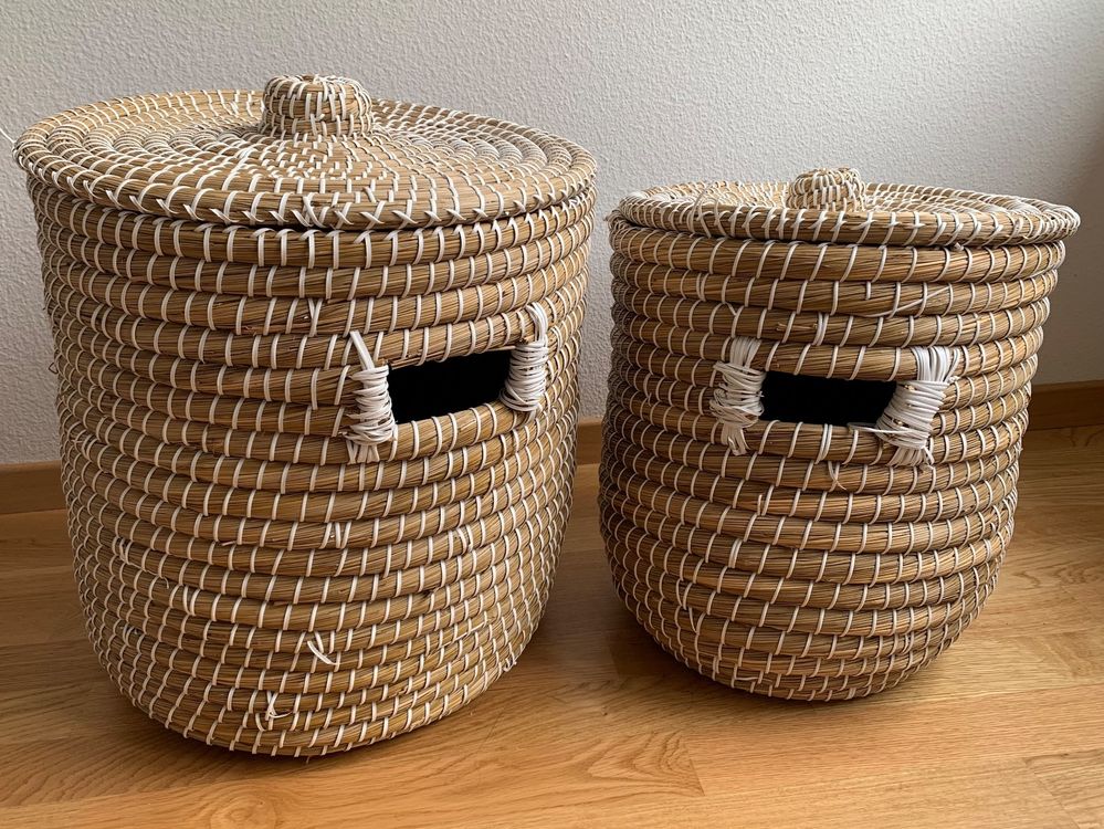 ZARA HOME Flecht Korb 2x für Wäsche & Aufbewahrung NP 170.- (Gebraucht ...
