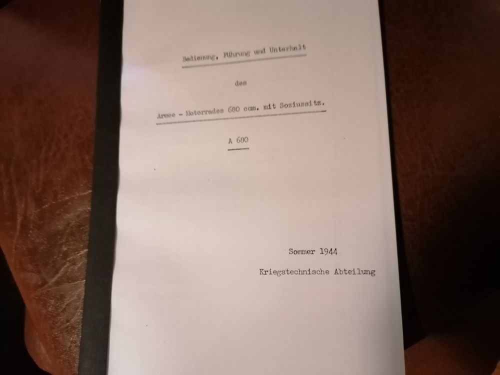 Condor Universal A 680 armée betriebsanleitung motorrad 1944 (Gebraucht ...