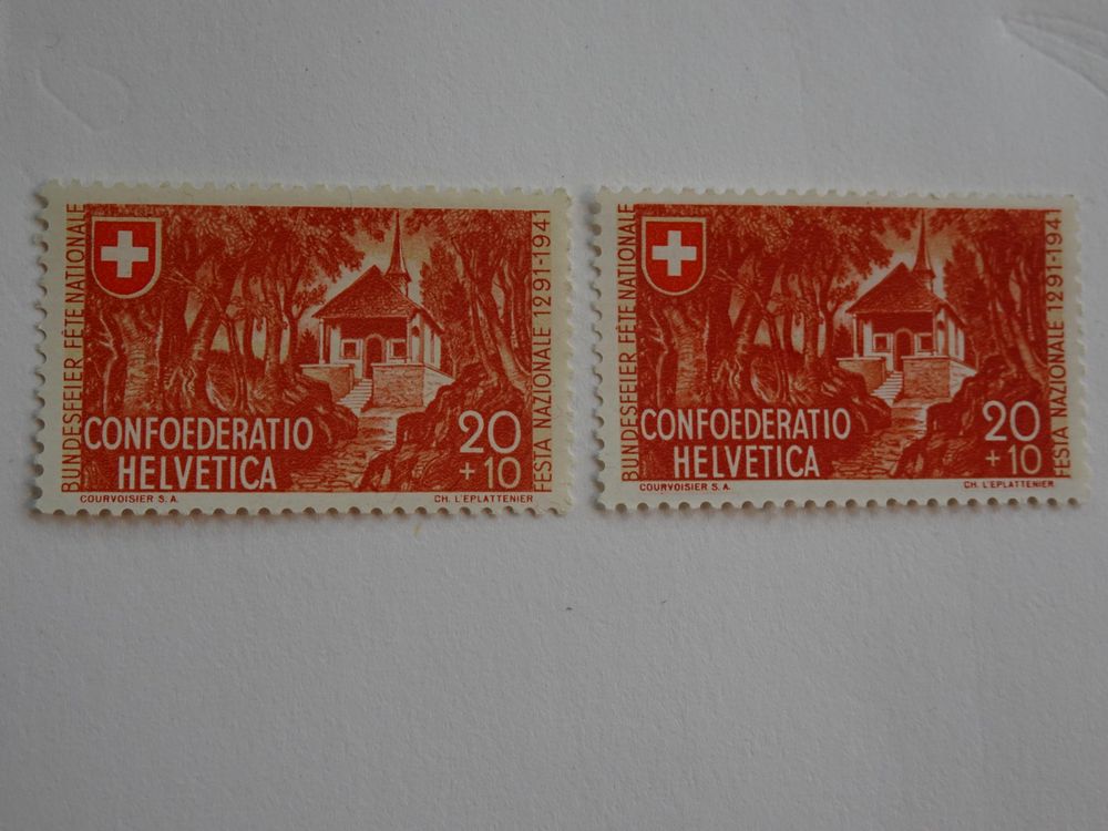 1941 LANDSCHAFTSBILDER, postfrisch, B14 + B14c, FARBÄNDERUNG | Kaufen auf Ricardo