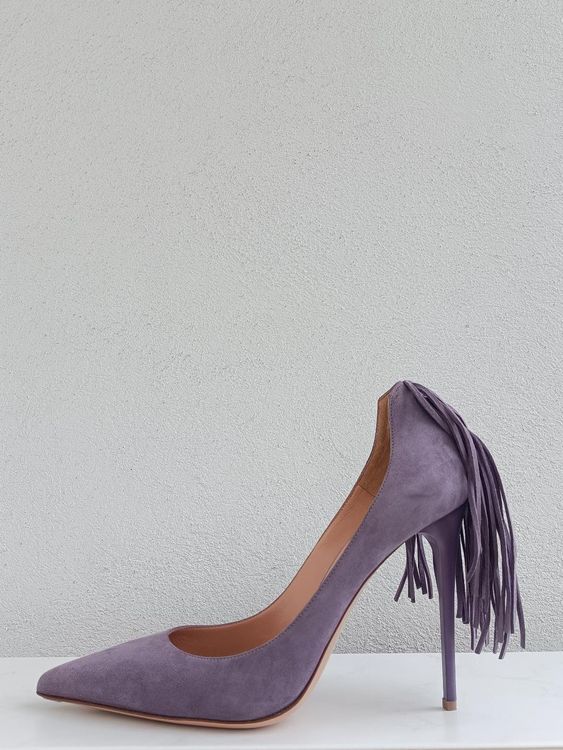 Escarpins GianMarco Lorenzi 40 talon 12 cm daim violet (Neuf avec ...